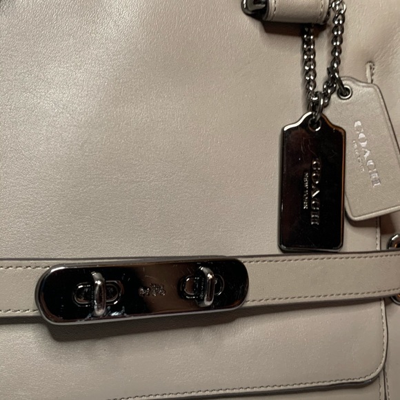 Coach | Bags | Coach Gray Leather Tote Bag | Poshmark